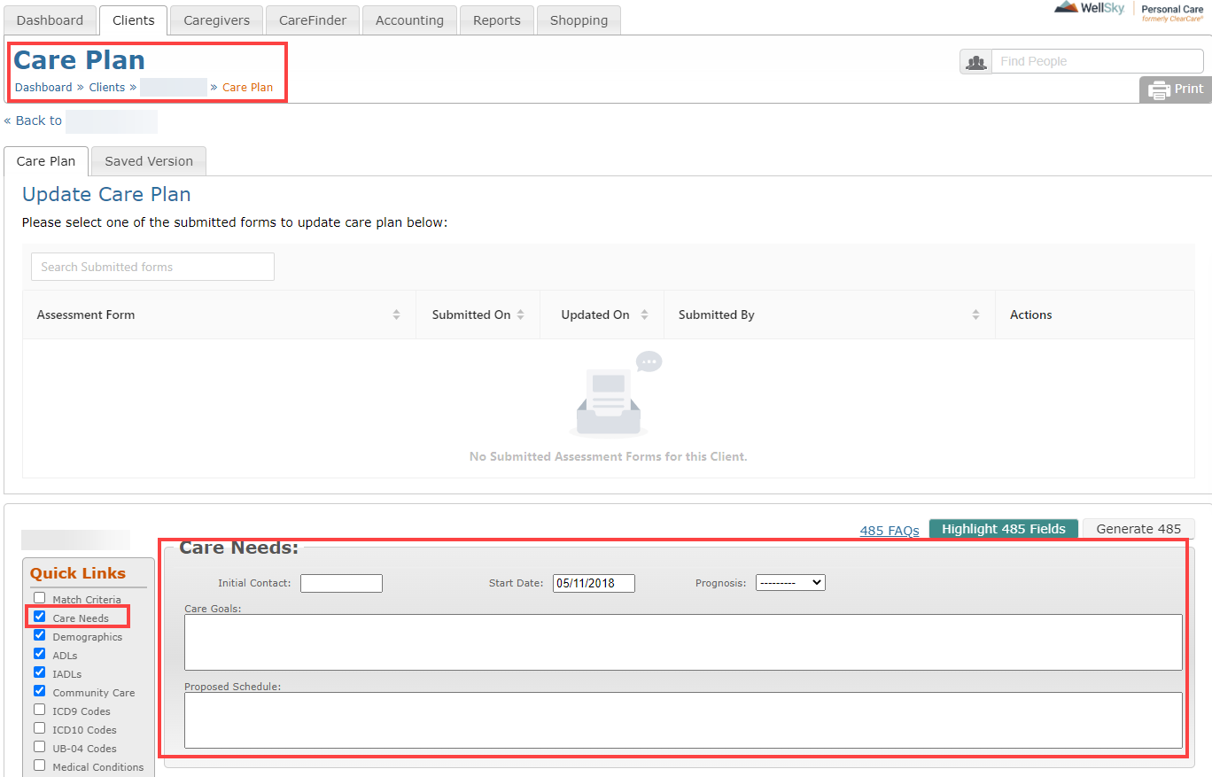 WellSky Personal Care Connect API
