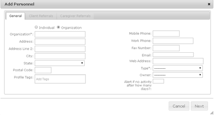5. Select the 'Client Referrals'.
