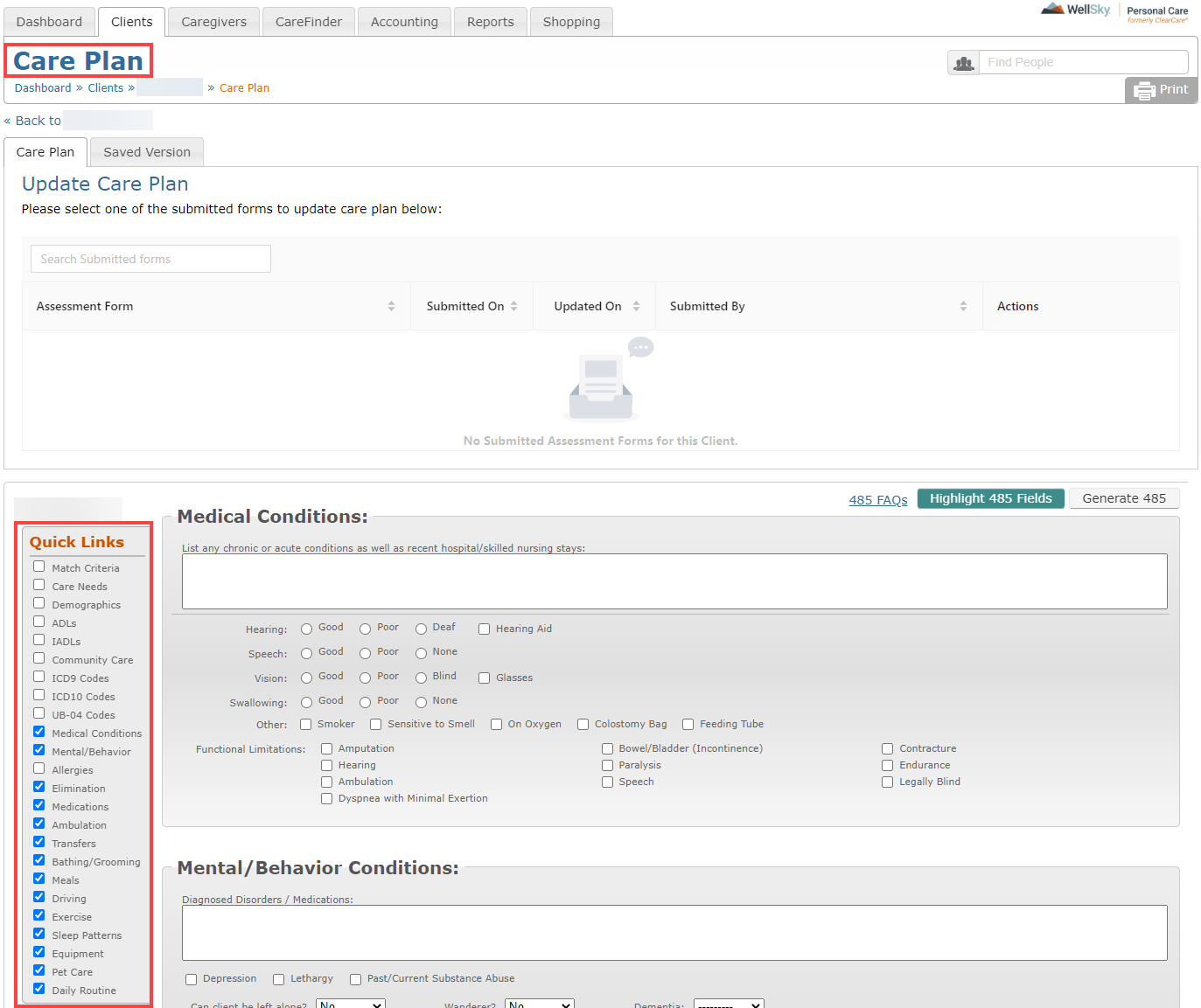 WellSky Personal Care Connect API