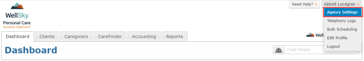 2. Go to the 'Clients' section and click on 'Client Form Required Fields'.