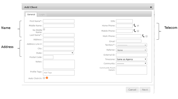 To add Client Contacts on the WellSky Personal Care app A. `Dashboard ...